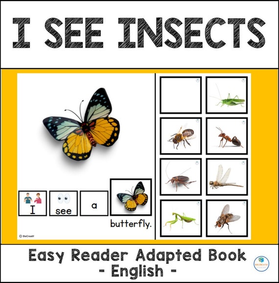 Insects I SEE Adapted Interactive Book Easy Reader Special | Etsy