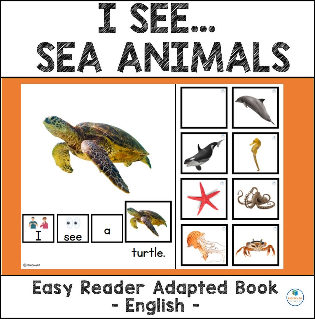 Sea Animals I SEE Adapted Interactive Book Easy Reader Special ...