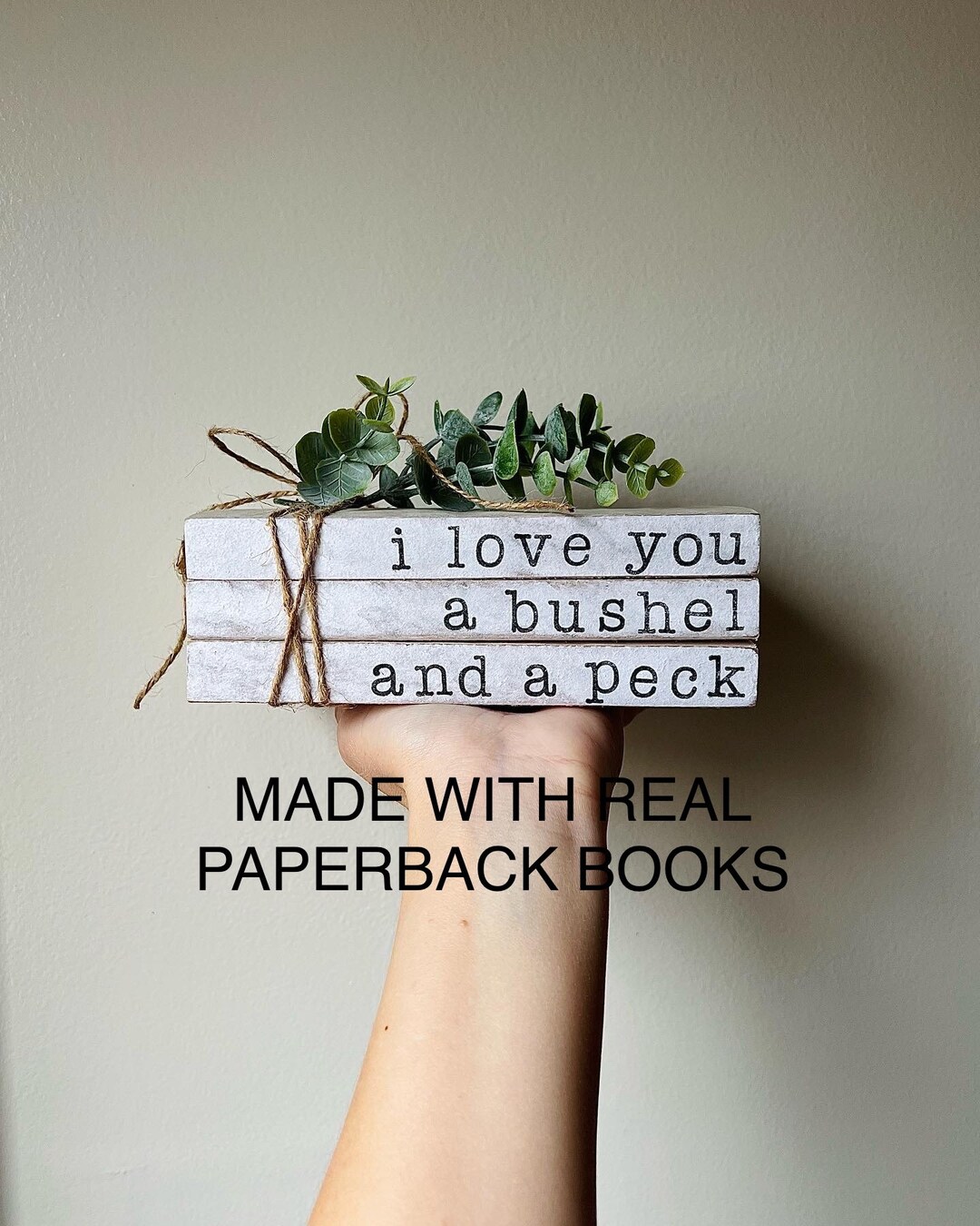 Stamped Stacked Books, Farmhouse Book Stack, Farmhouse Nursery, Kids ...