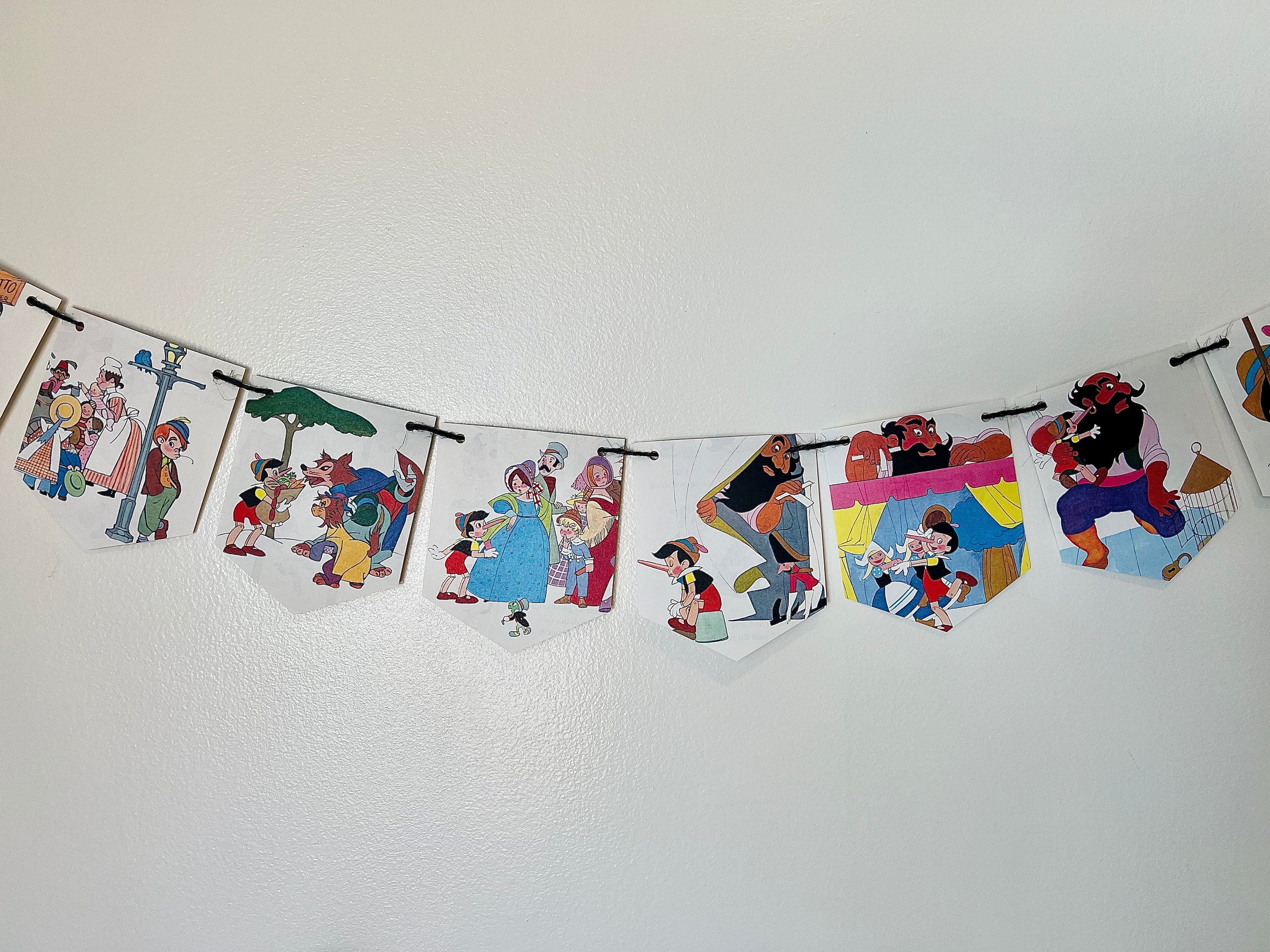 Vintage Pinocchio Book Banner, Pinocchio Banner, Pinocchio Party ...