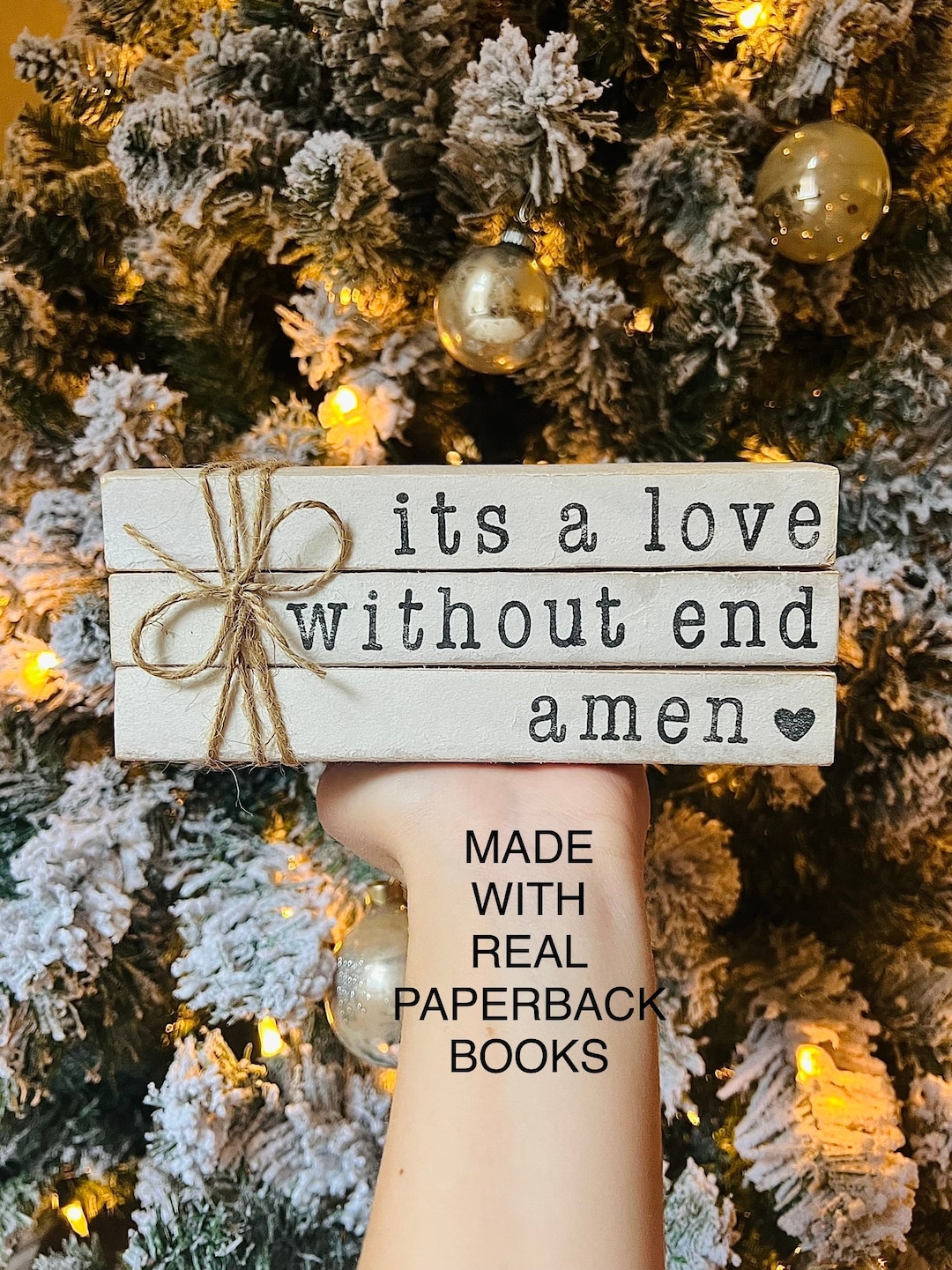 Stamped Stacked Books, Its a Love Without End Amen Bookstack, Its a ...