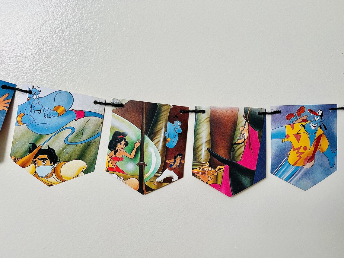Aladdin Book Banner Aladdin Banner Aladdin Birthday | Etsy