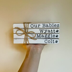 Name Stamped Books, Name Stacked Books, Family Names Stamped Books, Pet ...