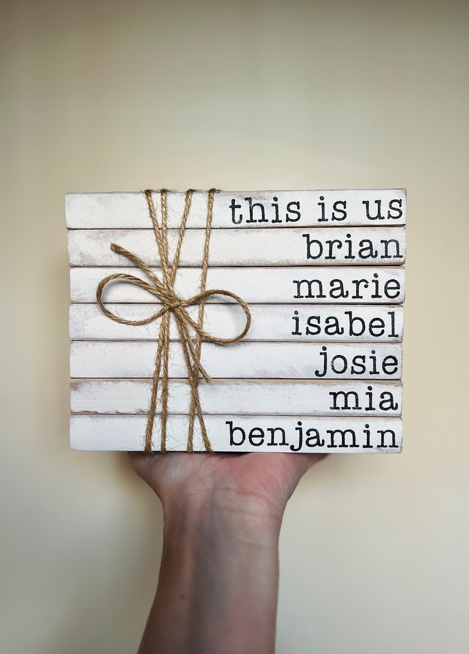 Name Stamped Books, Name Stacked Books, Family Names Stamped Books, Pet ...