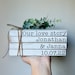 Stamped Stacked Books, Love Story Bookstack, Love Story Gift, Farmhouse ...