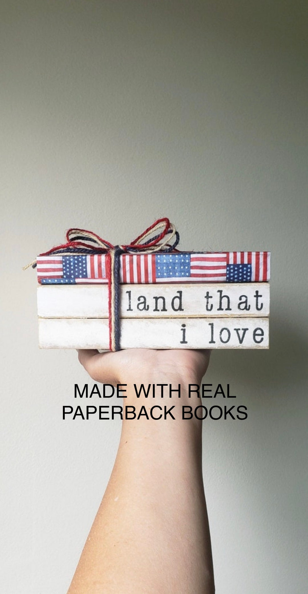 Patriotic Stamped Books, Patriotic Stacked Books, Patriotic Book Stack ...