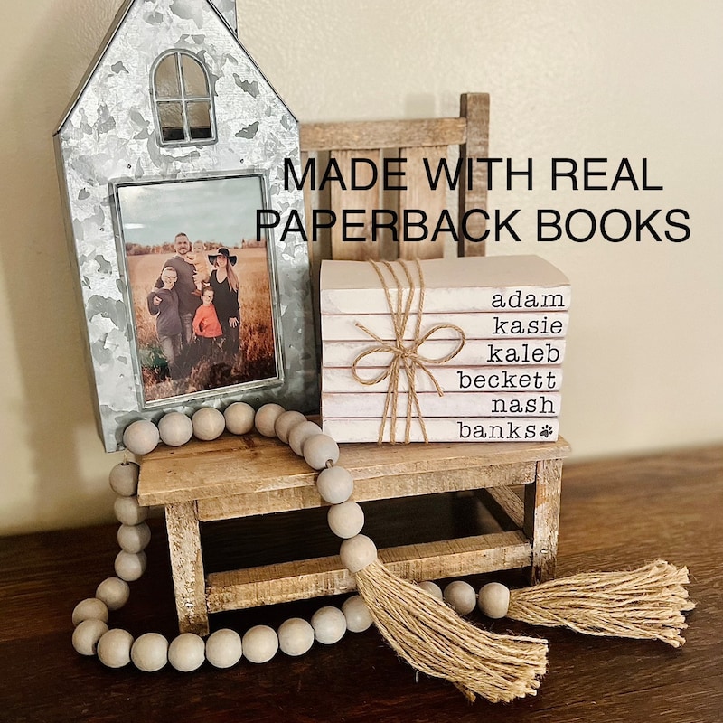 Stacked Books - Etsy