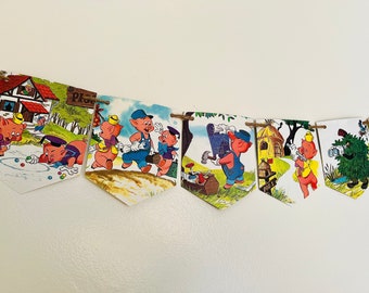Three Little Pigs Banner - Etsy