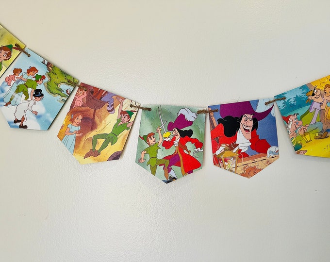 Peter Pan Book Banner, Peter Pan Banner, Peter Pan Birthday Decor ...