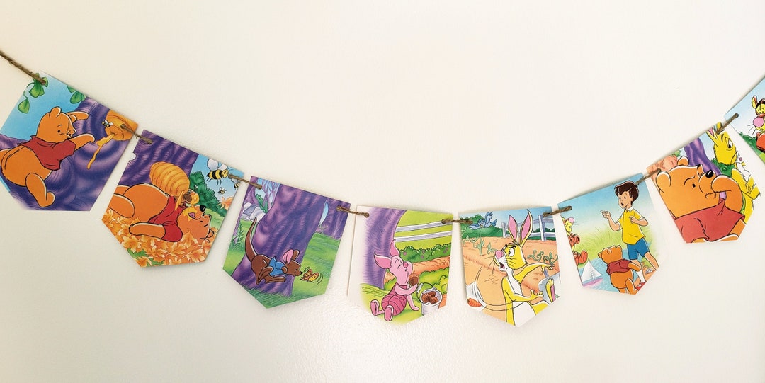 Vintage Winnie the Pooh book banner, Winnie the Pooh book bunting ...