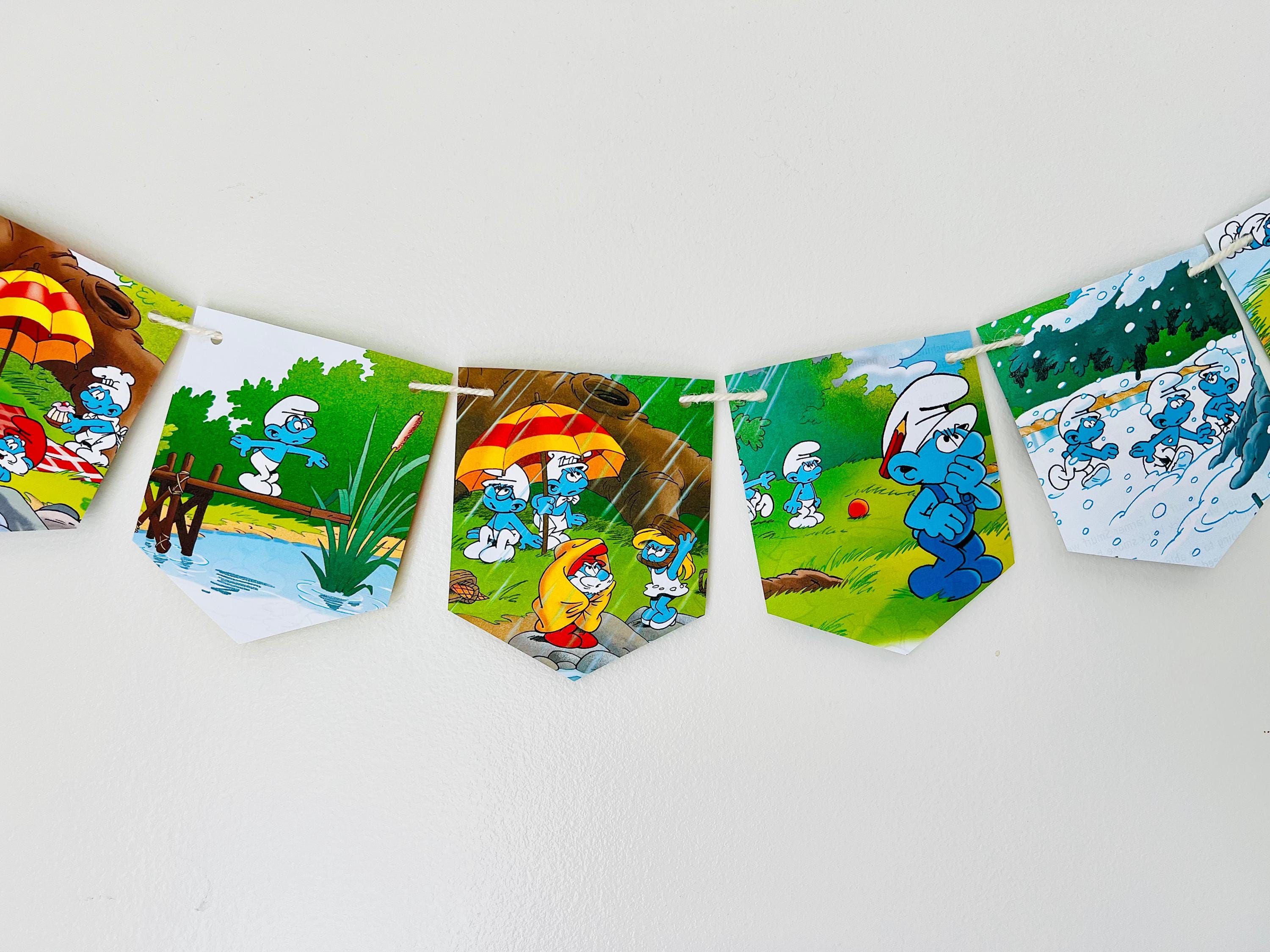 Smurfs Banner, Smurfs Party Decorations, Smurfs Baby Shower Decor ...