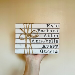 Name Stamped Books, Name Stacked Books, Family Names Stamped Books, Pet ...