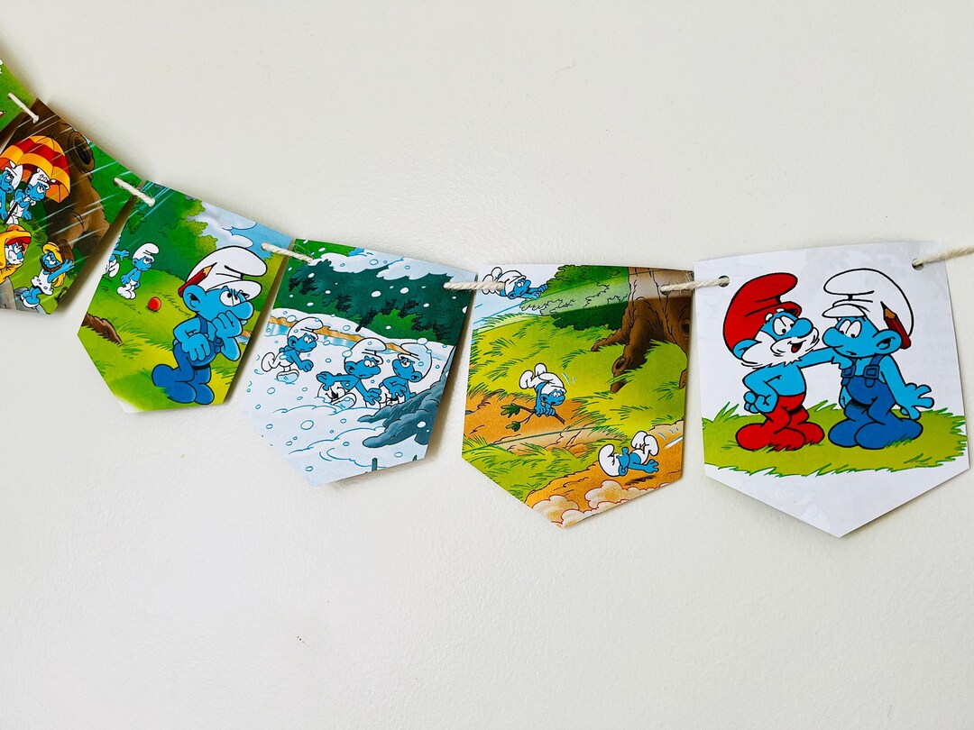 Smurfs Banner, Smurfs Party Decorations, Smurfs Baby Shower Decor ...