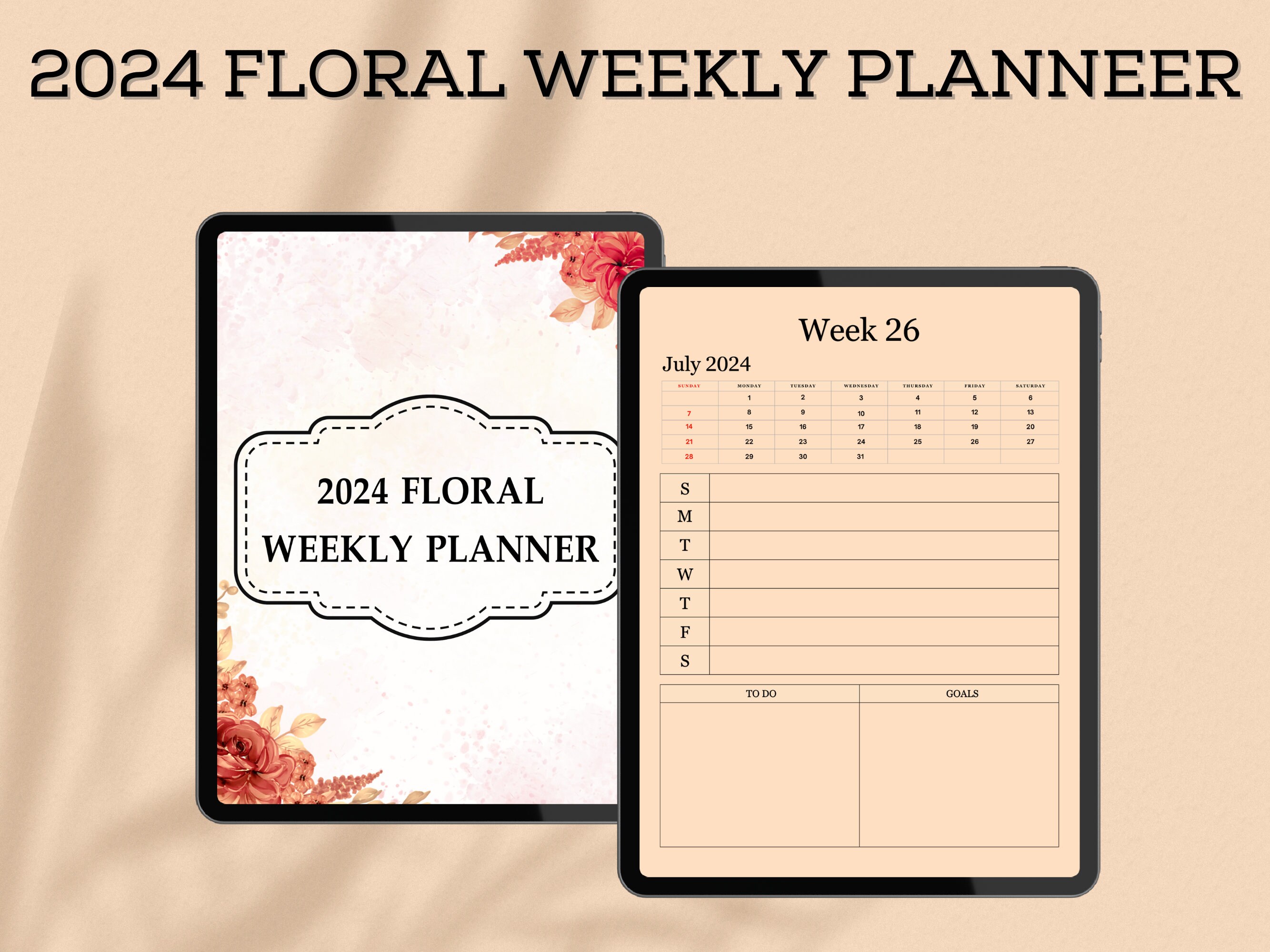 2024 Lined Weekly Planner Printable, 2024 Weekly Planner Template ...