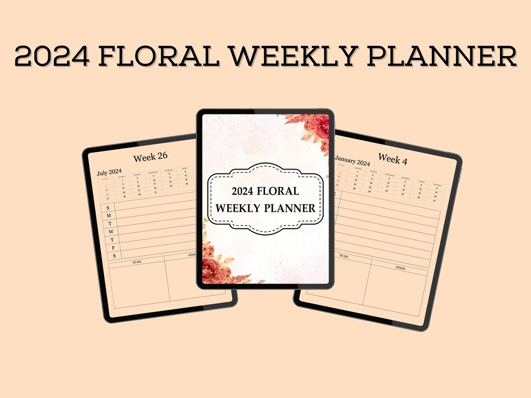 2024 Lined Weekly Planner Printable, 2024 Weekly Planner Template ...