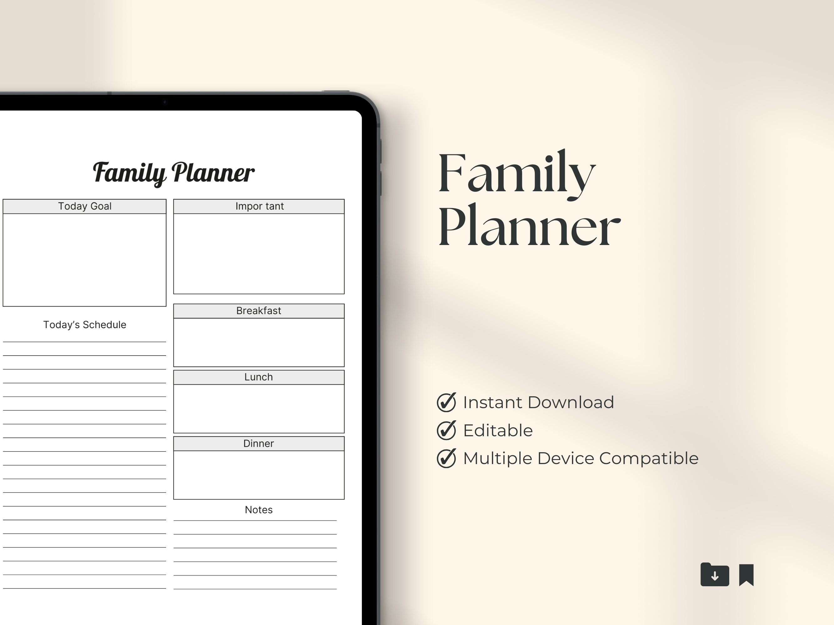 Family Planner | Printable Family Organizer | Weekly and Monthly ...