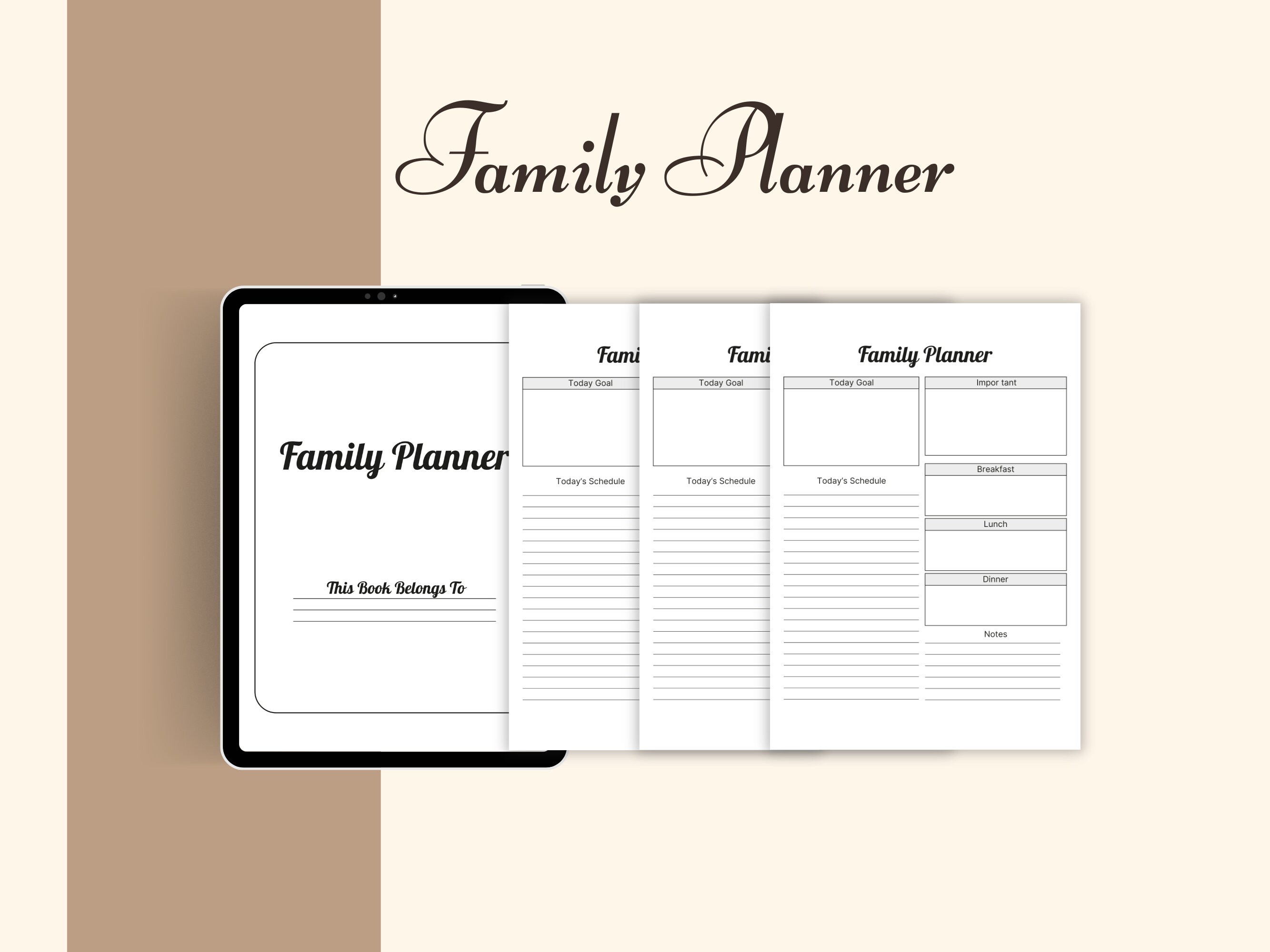 Family Planner | Printable Family Organizer | Weekly and Monthly ...