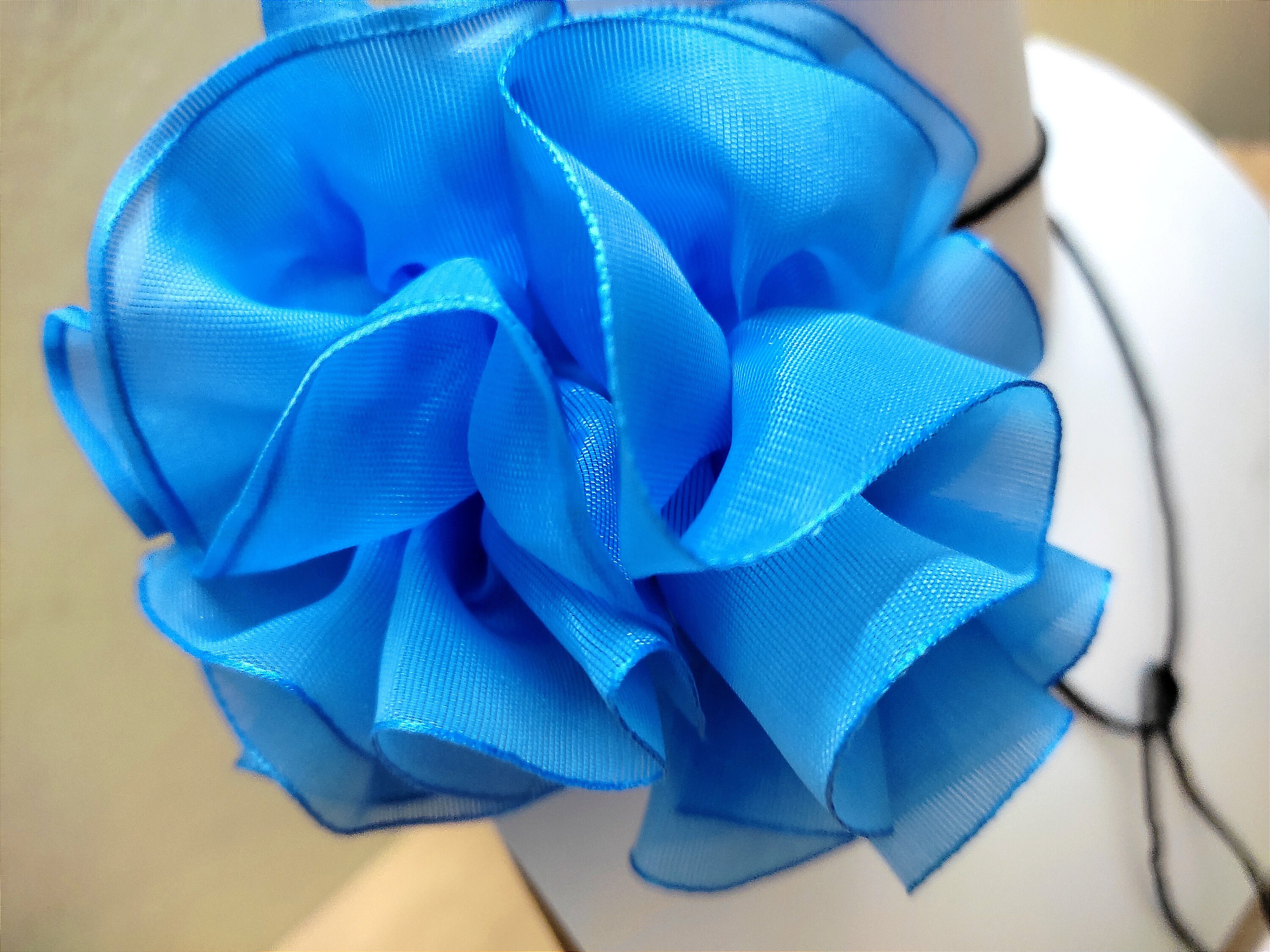 Summer Blue Flower Choker Large Flower Choker Vintage Choker Flower ...