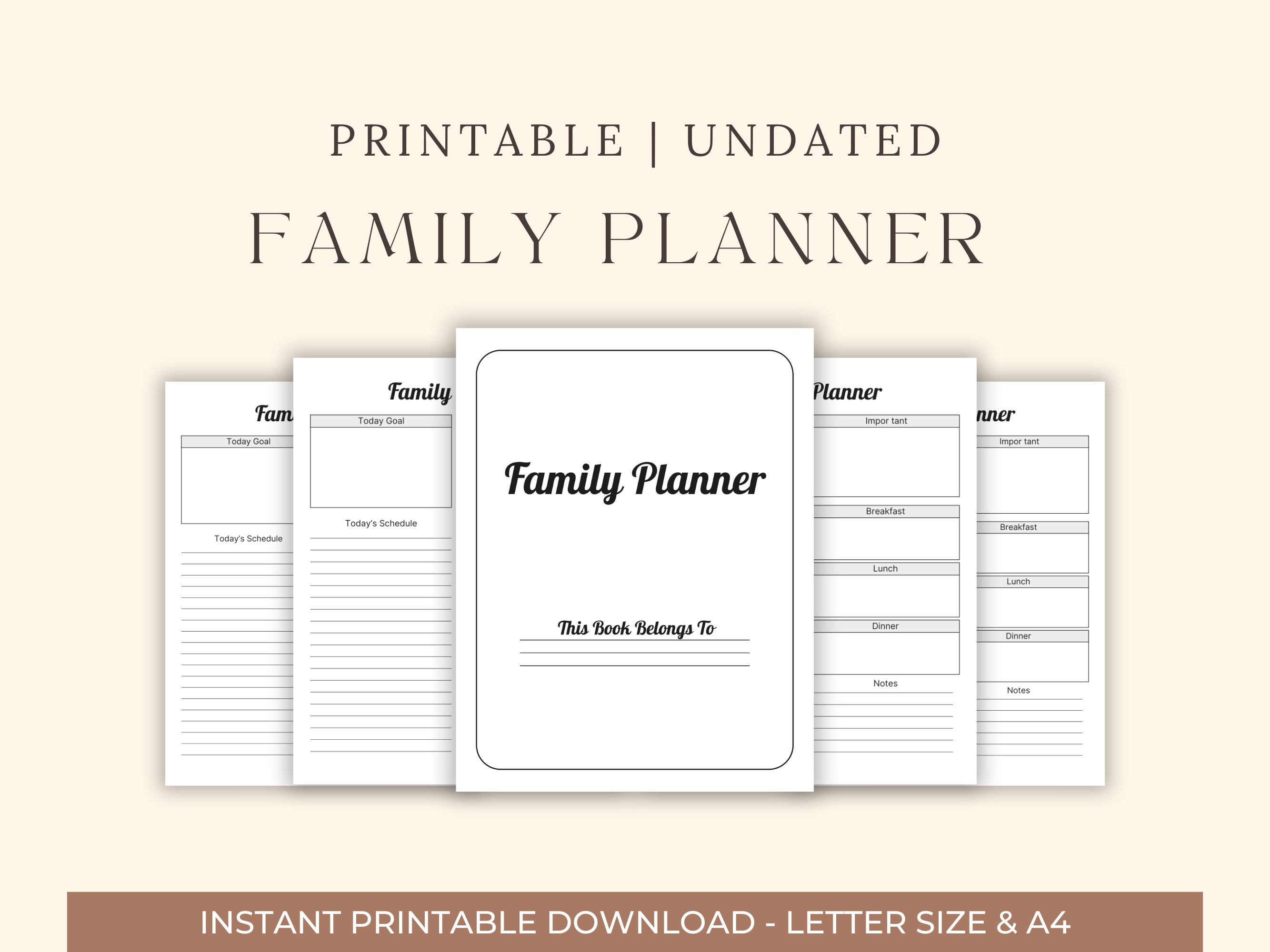 Family Planner | Printable Family Organizer | Weekly and Monthly ...