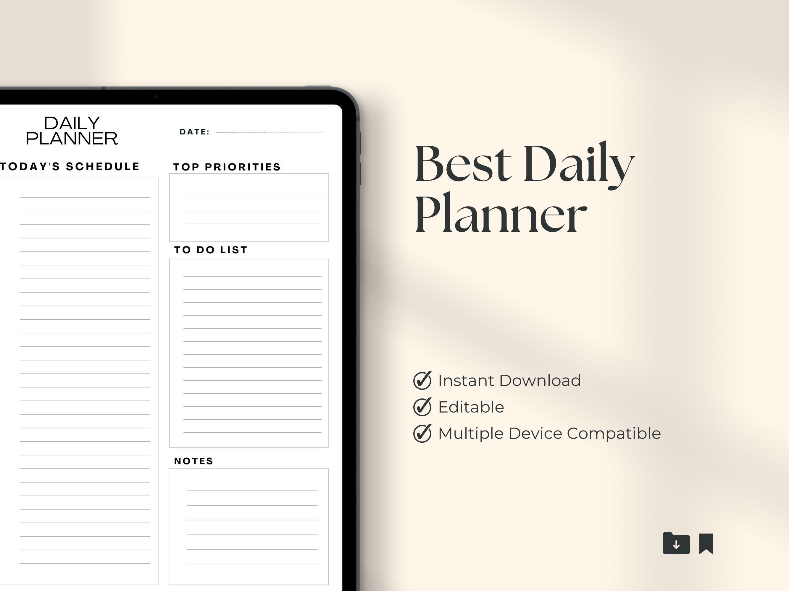 Best Daily Planner Printable Daily Planner Template Personal Organizer ...