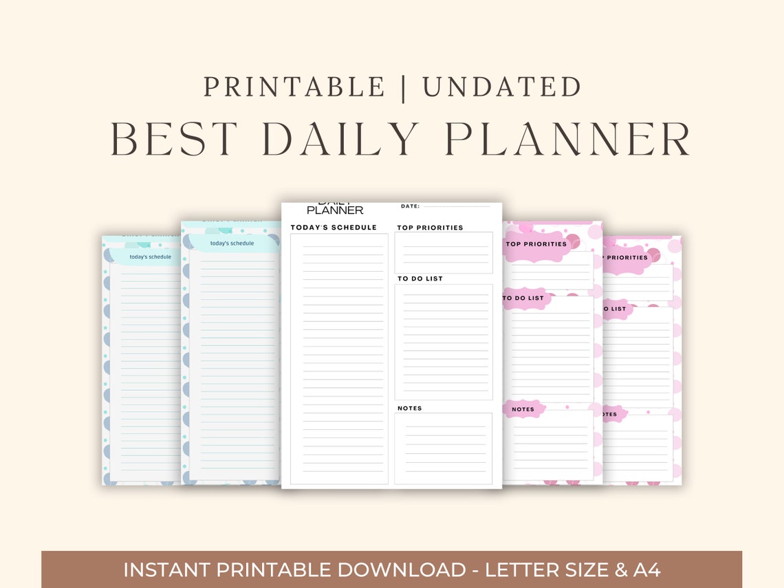 Best Daily Planner | Printable Daily Planner Template | Personal ...