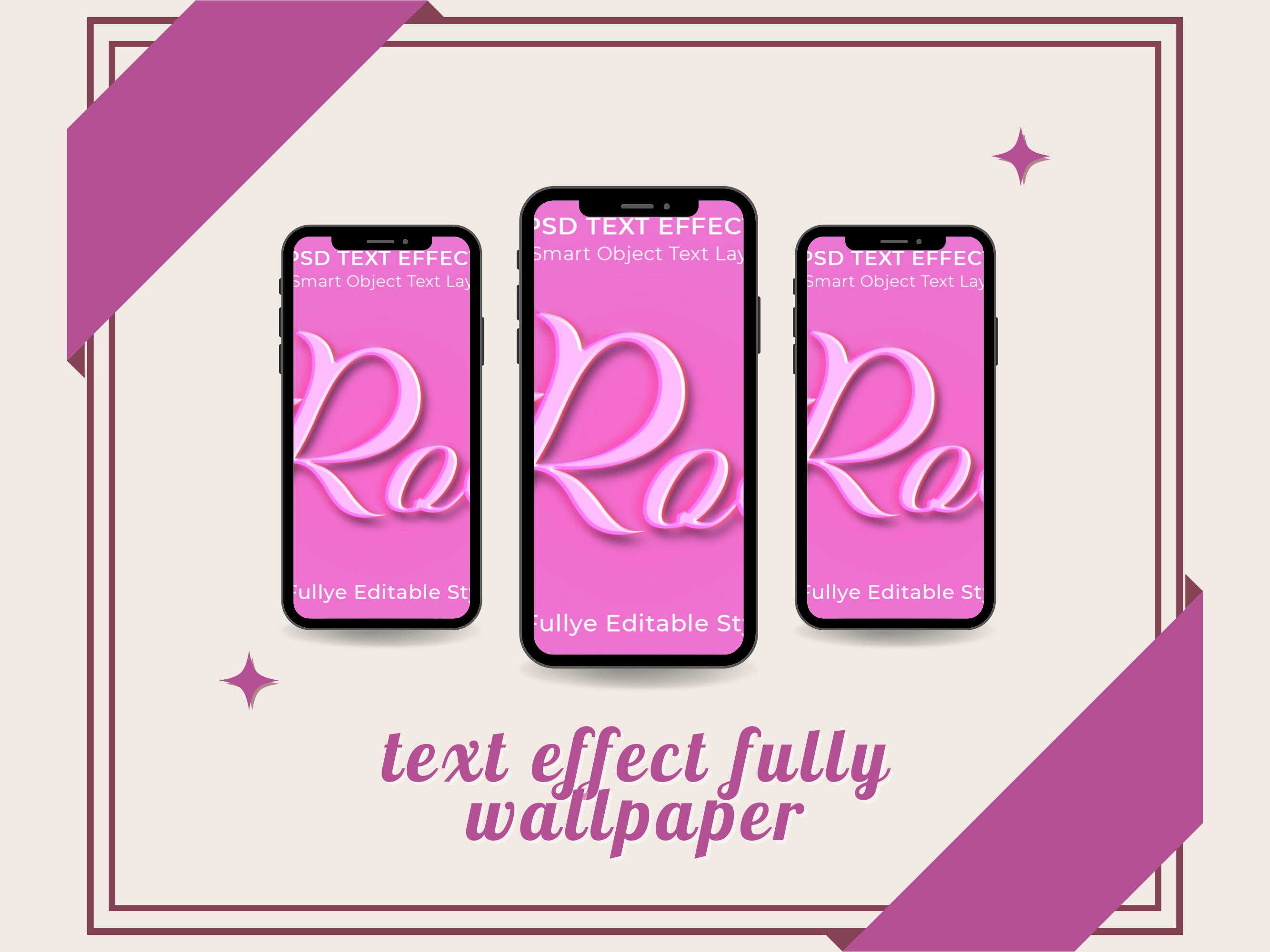 Fully Editable Text Effect Wallpaper | Premium Text Effect Design ...