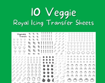 Royal Icing Transfer Sheet Vegetables - Etsy
