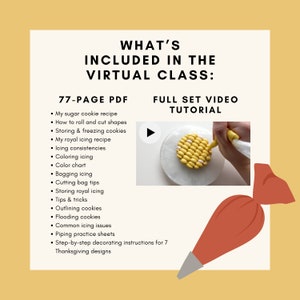 Beginner Fall/thanksgiving Cookie Decorating Virtual Class - Etsy