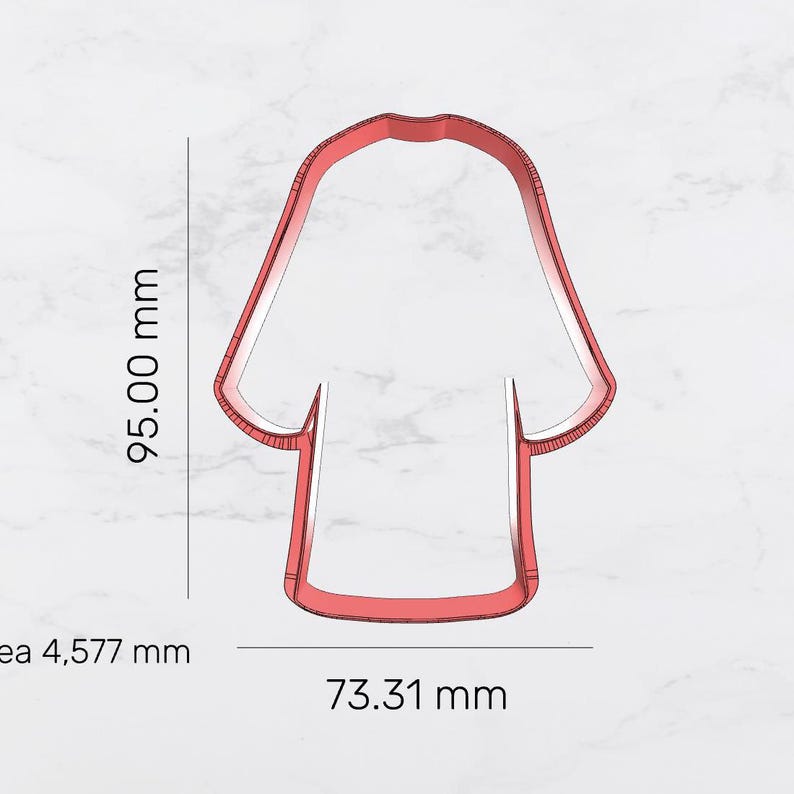 Grad Robe Cookie Cutter STL, Digital Downloads for Cookie Decorating ...