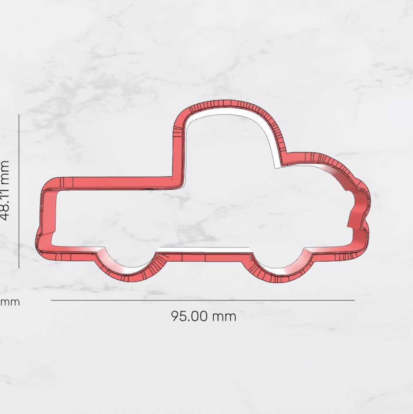Pick up Truck Cookie Cutter STL, Digital Downloads for Cookie ...