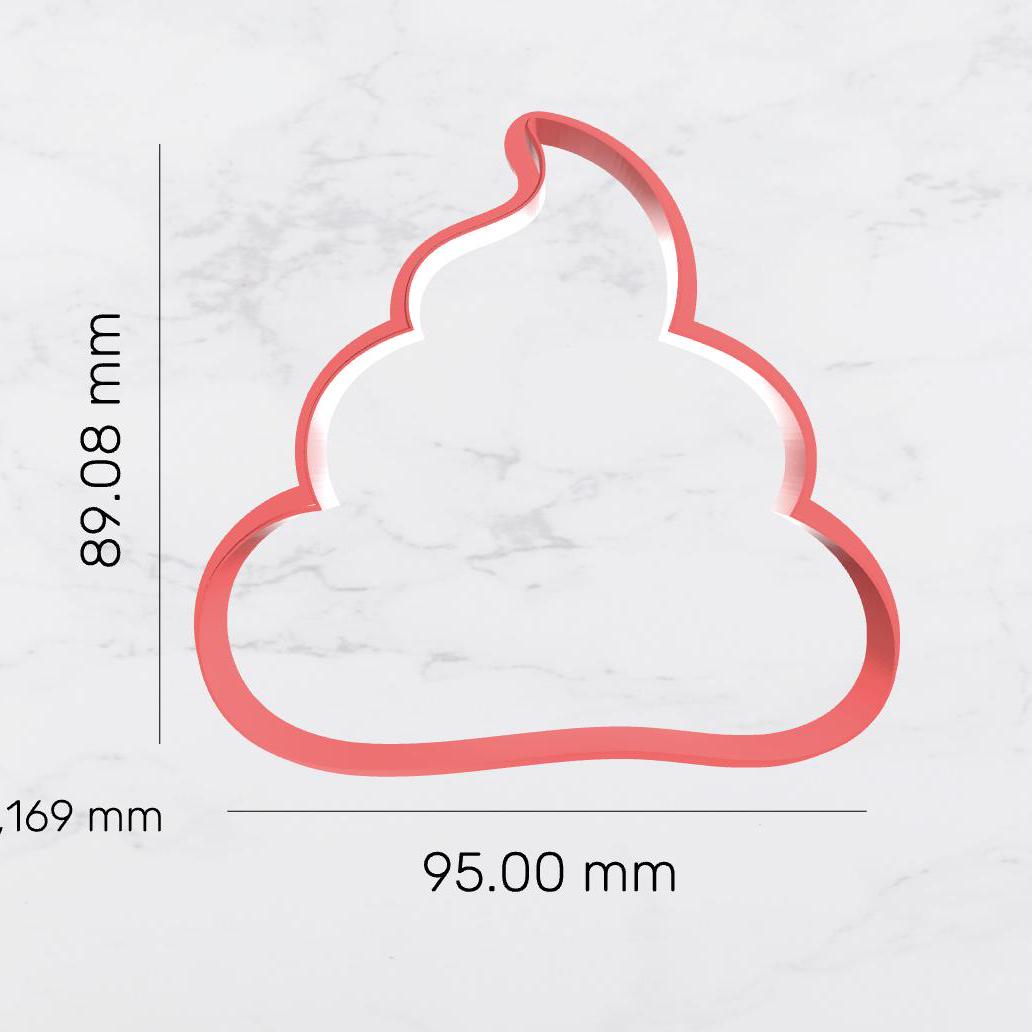 Poop Cookie Cutter STL, Digital Downloads for Cookie Decorating, 3D ...