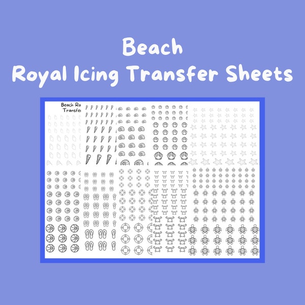 Christmas Royal Icing Transfer Sheets, Set of 10 Printable Sheets ...