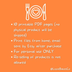 Food Royal Icing Transfer Sheets, Set of 10 Printable Sheets, Digital ...