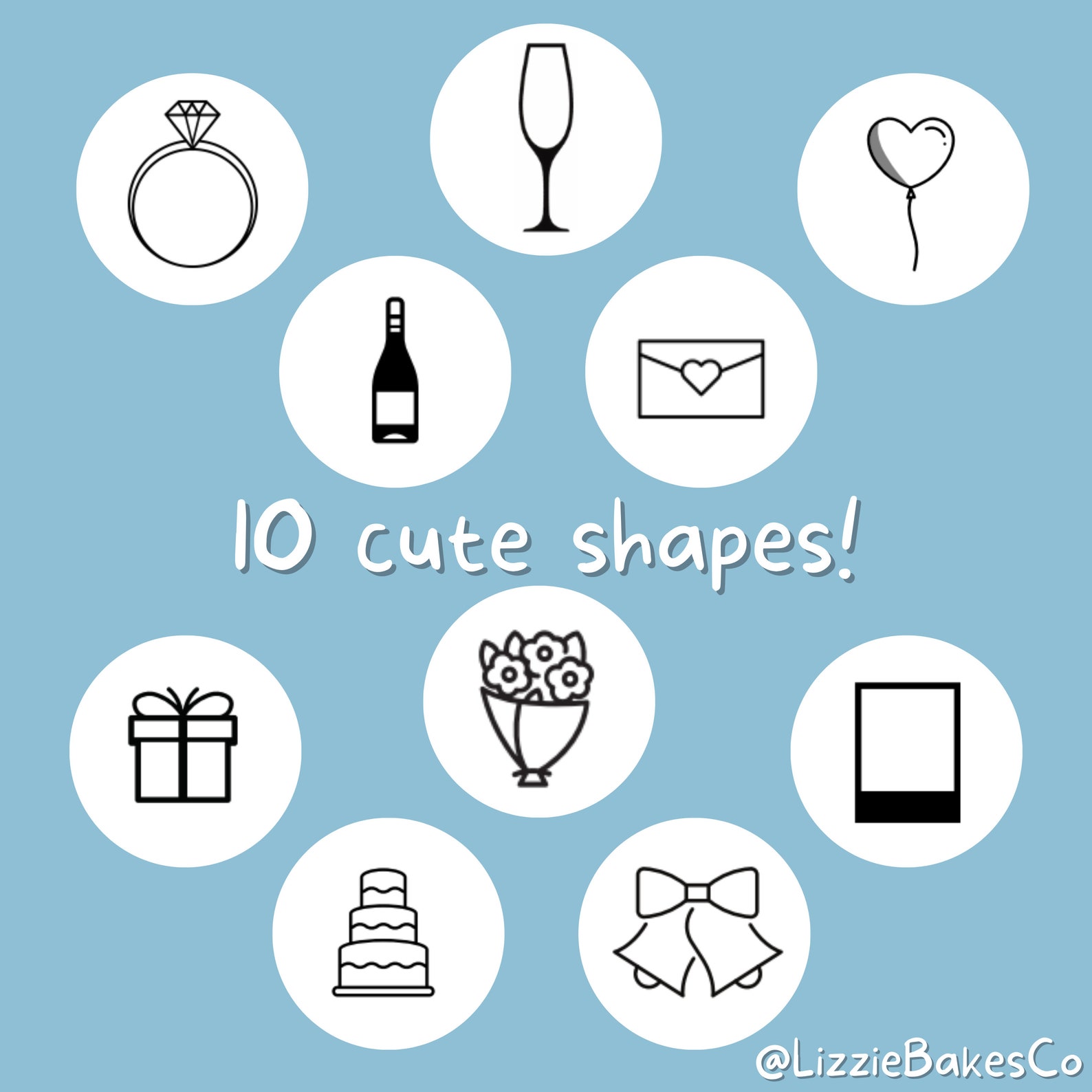 Wedding Royal Icing Transfer Sheets, Set of 10 Printable Sheets ...