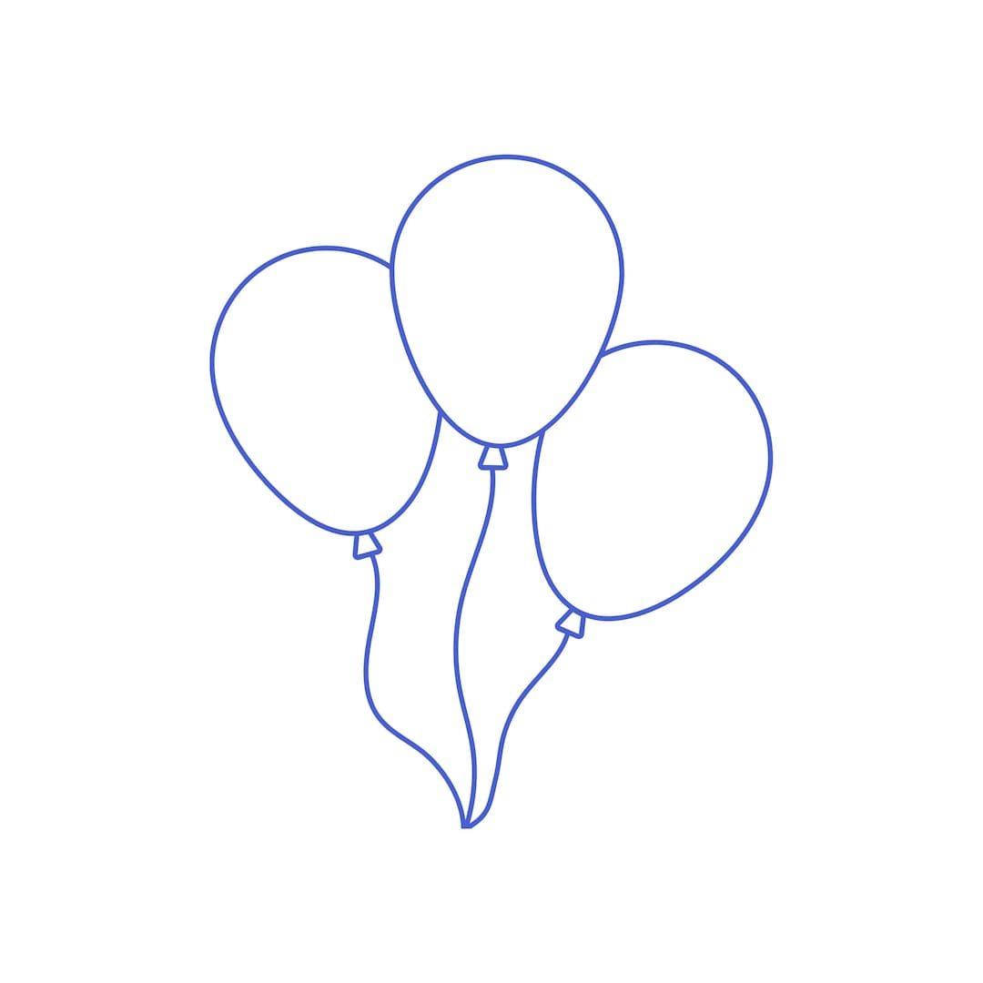 Balloons Cookie Cutter STL, Digital Downloads for Cookie Decorating, 3D ...