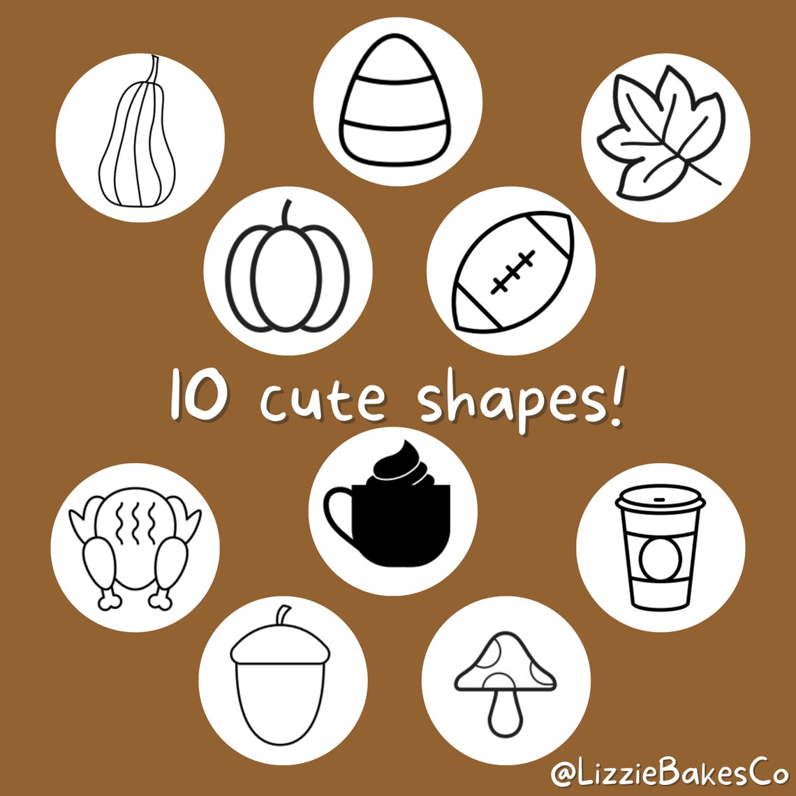 Fall Royal Icing Transfer Sheets, Set of 10 Printable Sheets, Digital ...