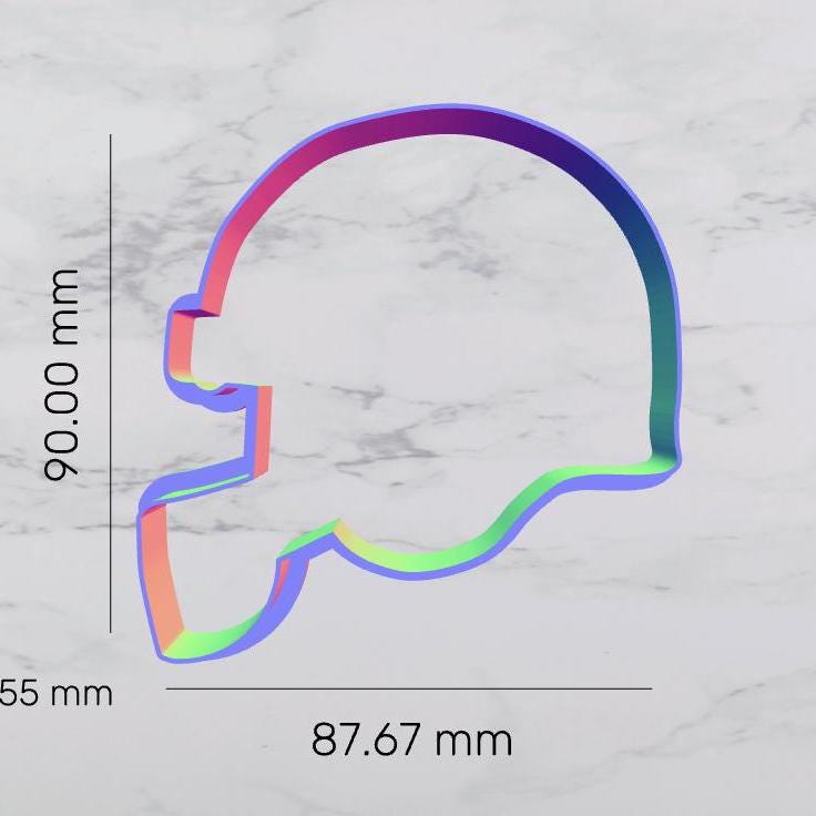 Football Helmet Cookie Cutter STL, Digital Downloads for Cookie ...