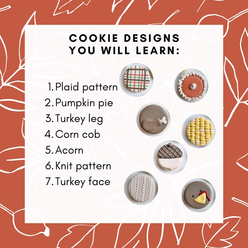 Beginner Fall/thanksgiving Cookie Decorating Virtual Class - Etsy
