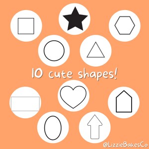 Basic Shapes Royal Icing Transfer Sheets, Set of 10 Printable Sheets ...