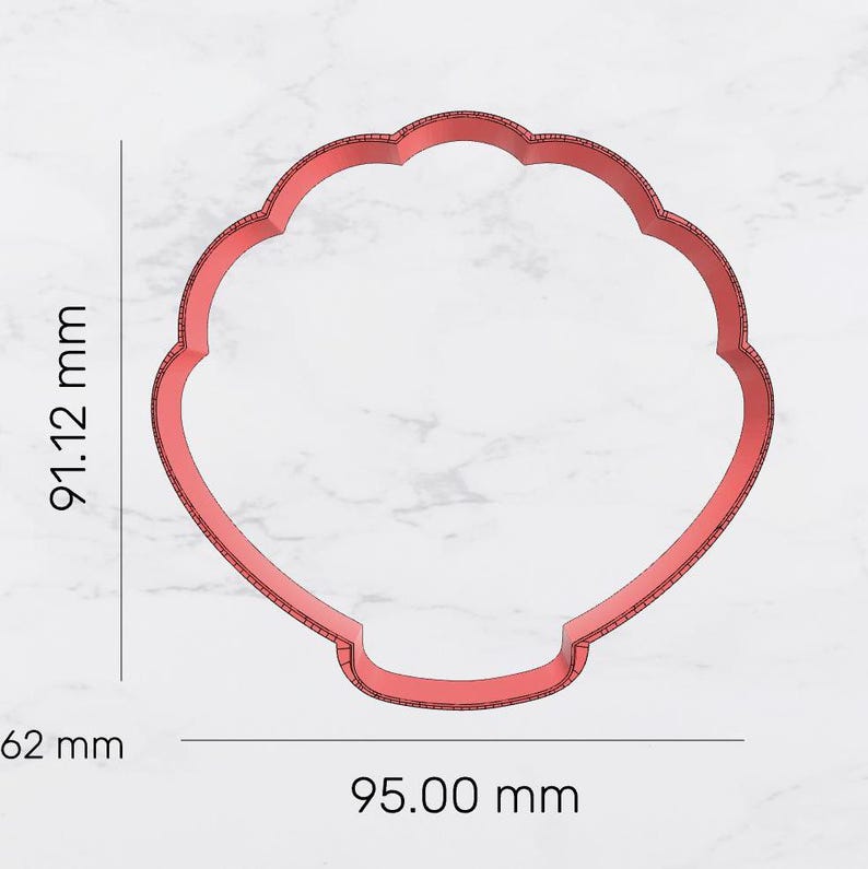 Sea Shell 2 Cookie Cutter STL, Digital Downloads for Cookie Decorating ...