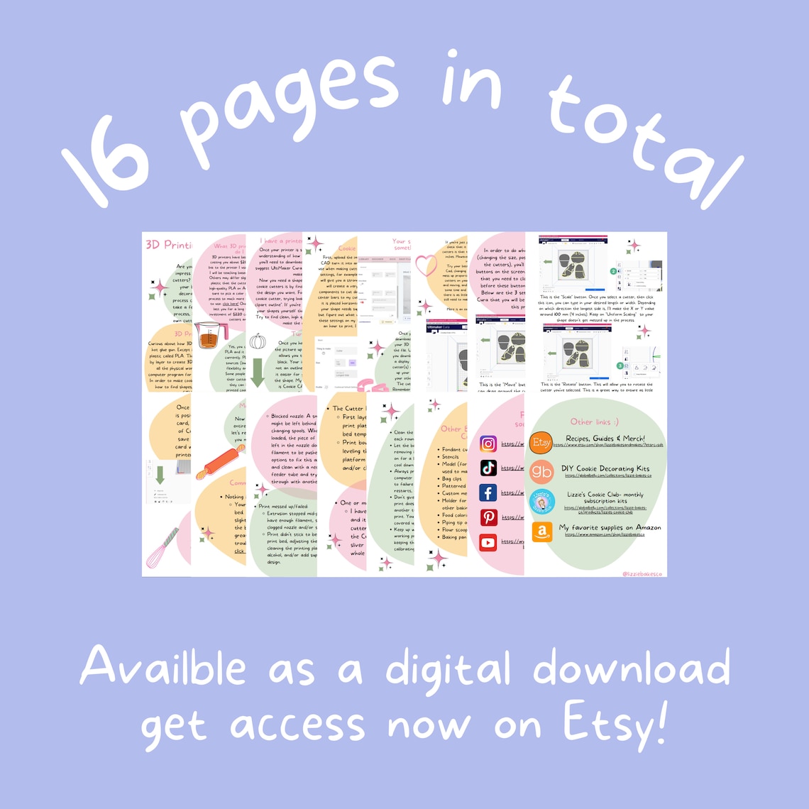 3D Printing Cookie Cutters Digital Guide, STL Design (PDF Tutorial) - Etsy