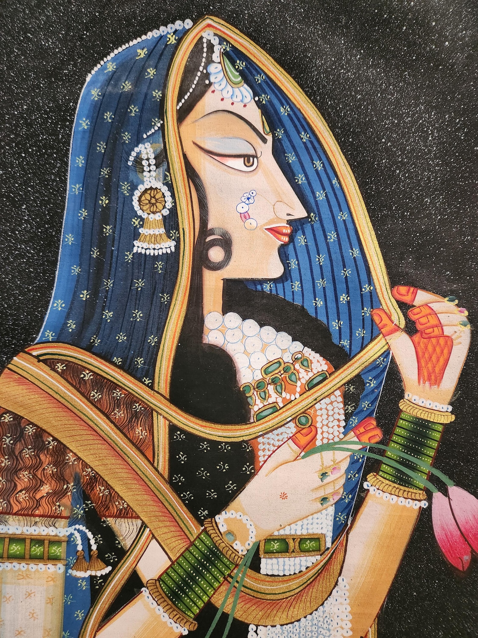 Bani Thani Painting of Kishangarh, Indian Maharani Portrait ...