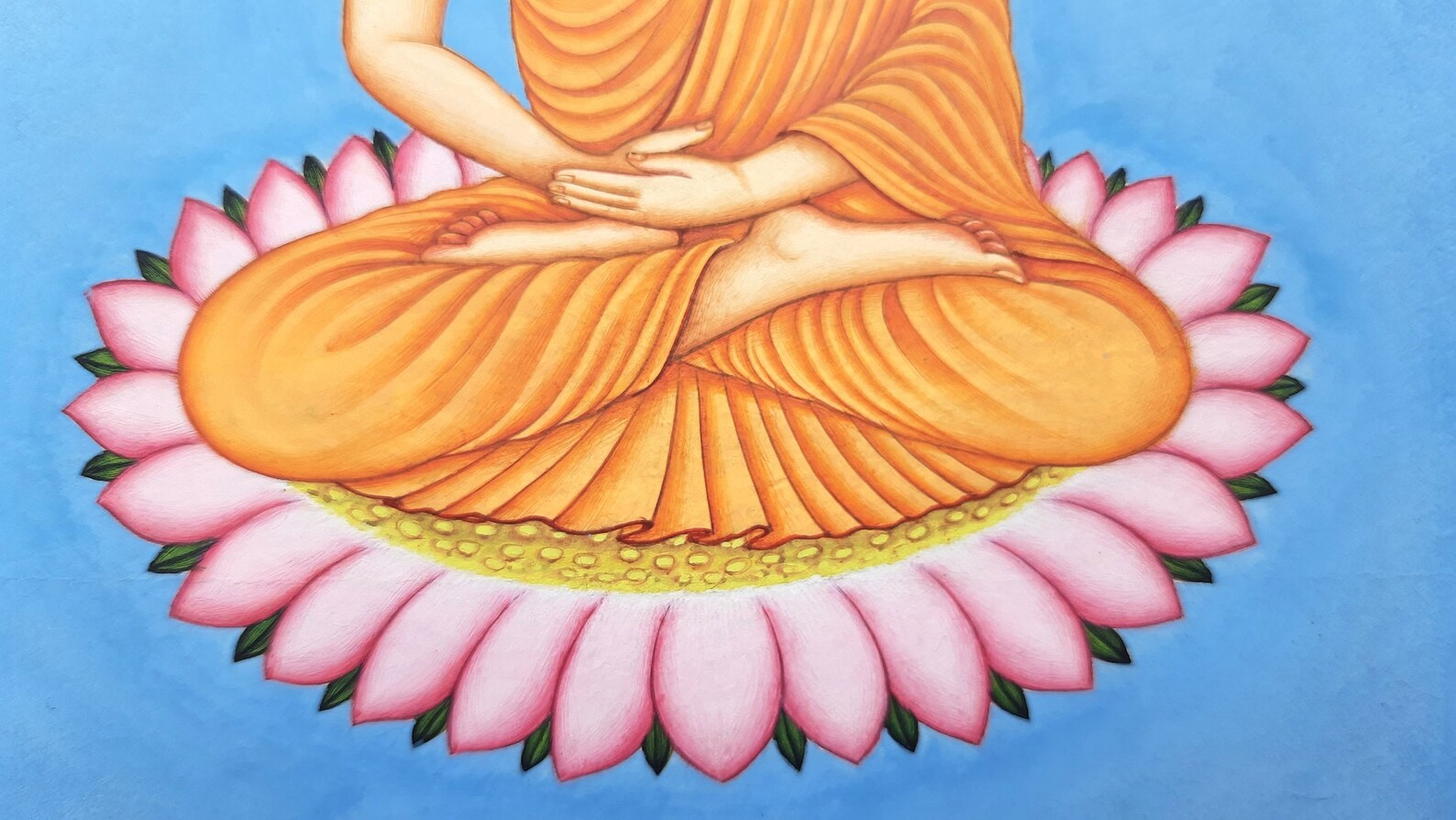 Calming Buddha Fine Indian Miniature Painting Meditationl Spiritual ...