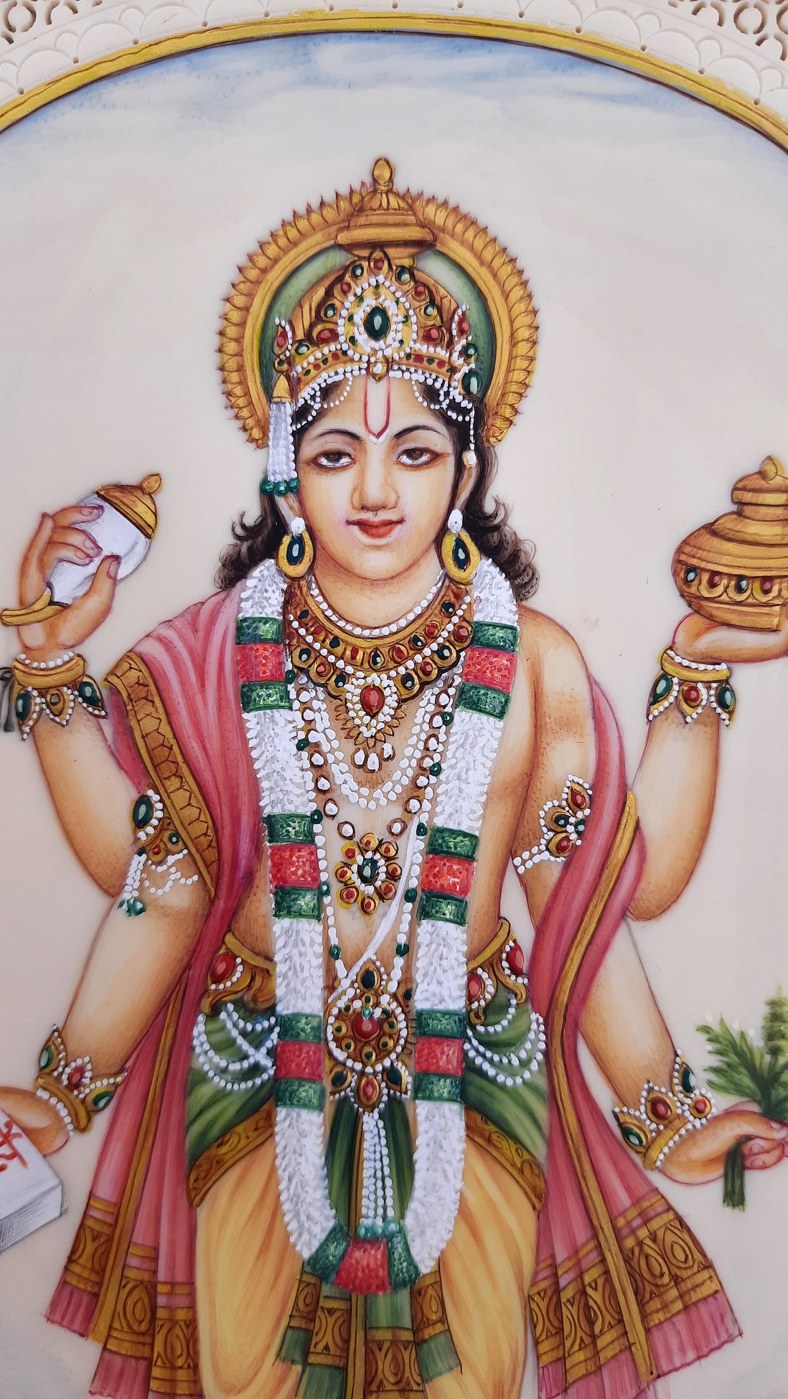 Dhanvantri Bhagwan Lord Dhanvantri painting Lord of | Etsy