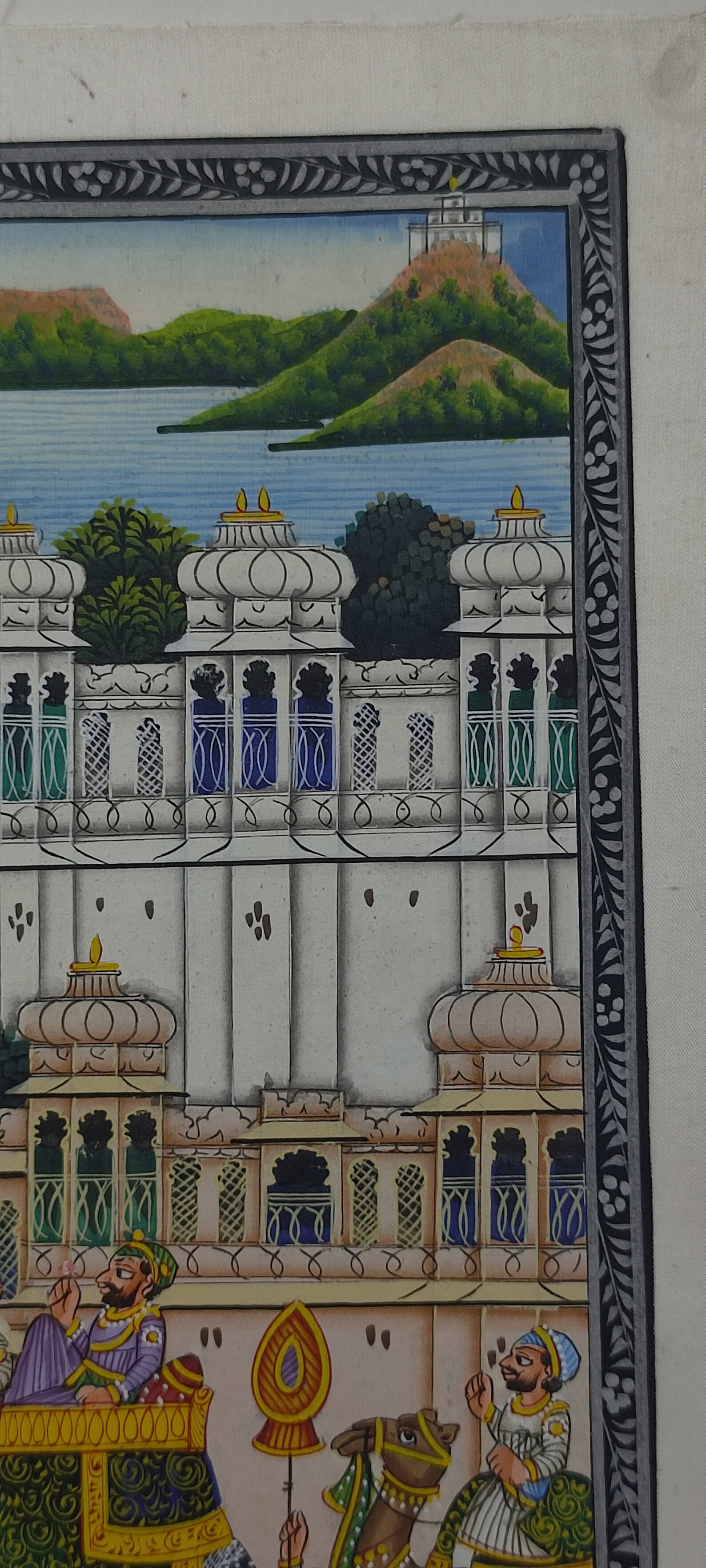 Maharaja Procession, Udaipur Palace Gouache Painting on Silk - Etsy