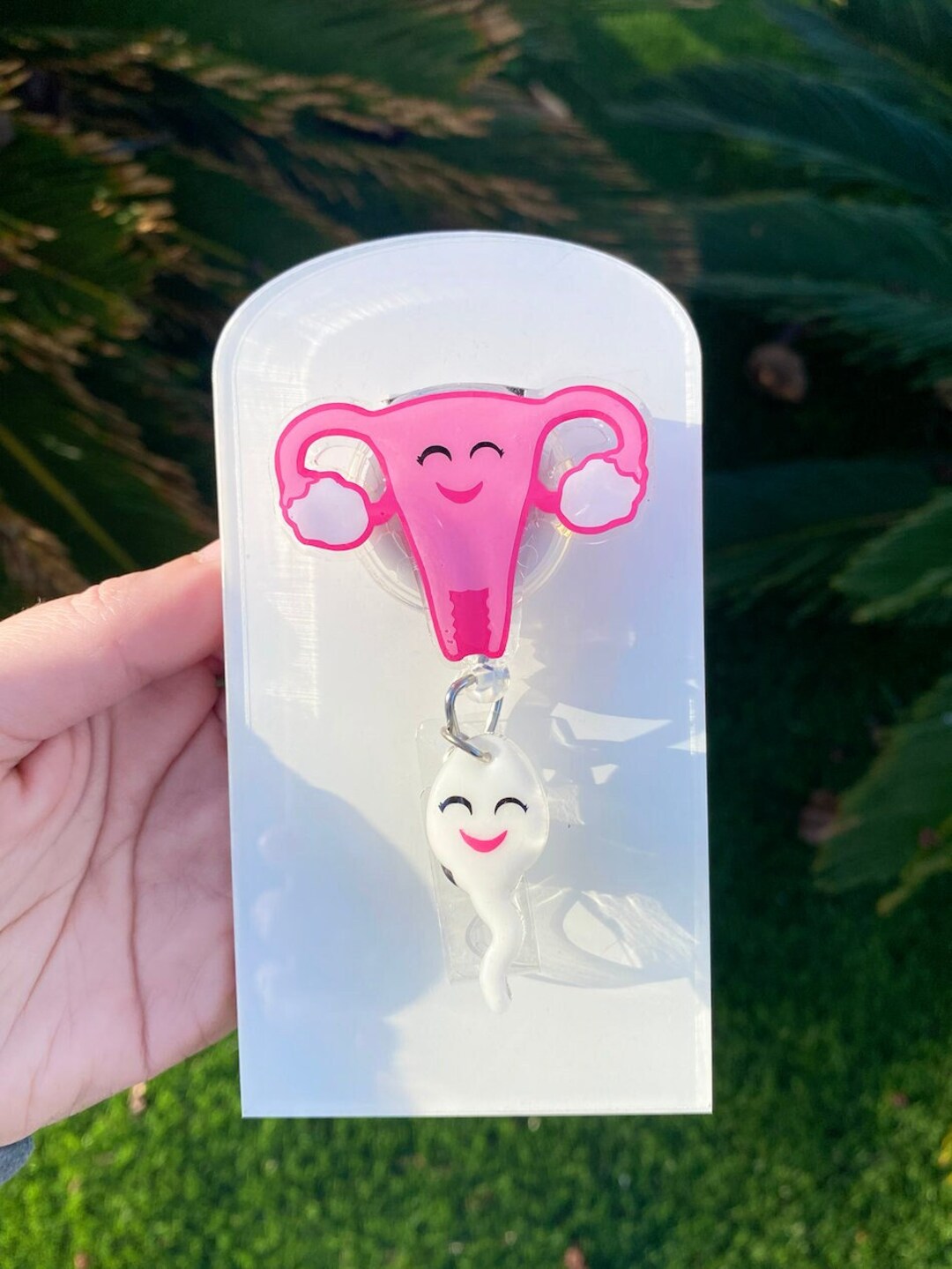 Fertility Badge Reel, Uterus and Sperm Badge Reel, OBGYN Badge Reel ...