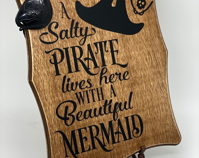 A Salty Pirate and His Beautiful Mermaid Live Here - Etsy