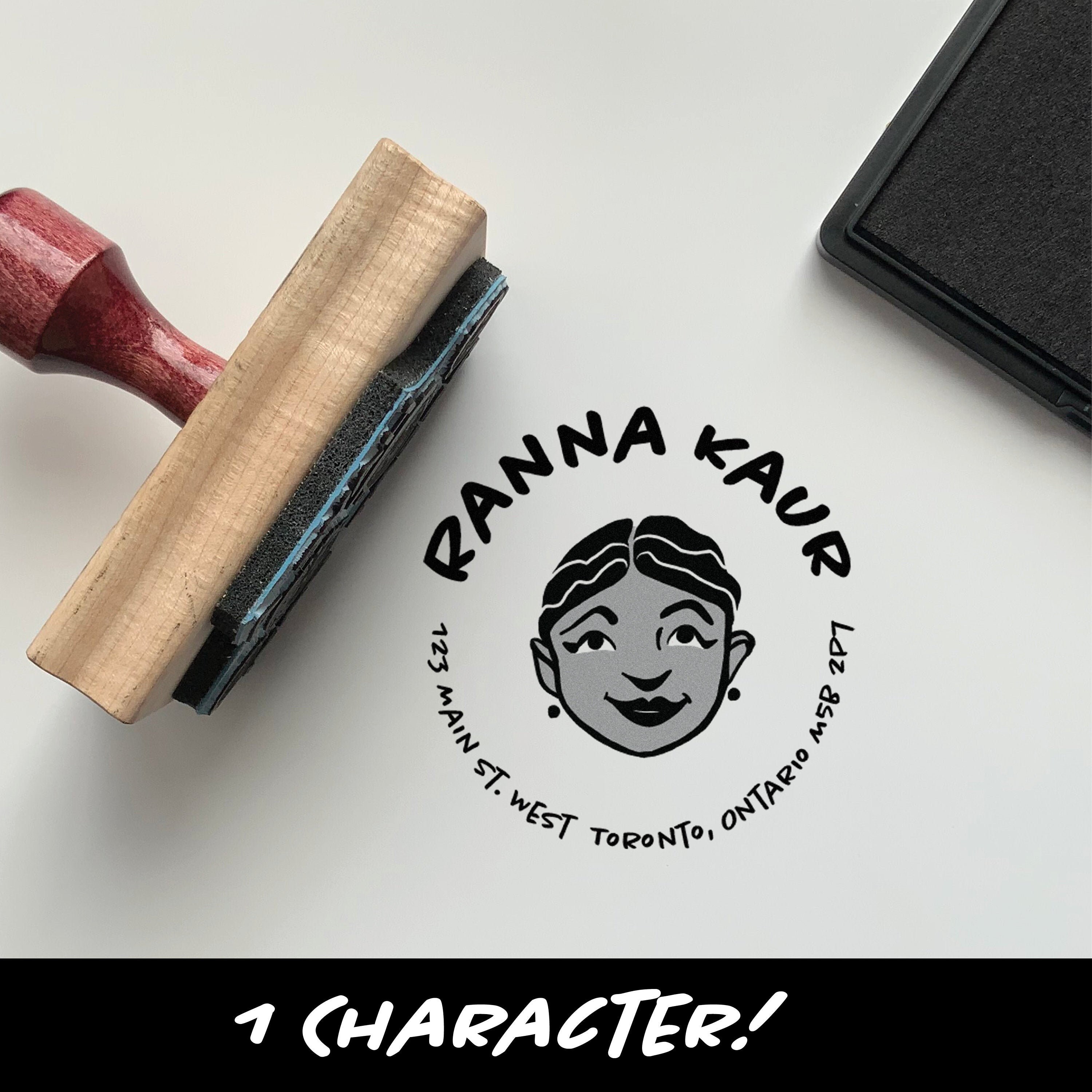 1 Character Portrait Rubber Stamp illustration with | Etsy