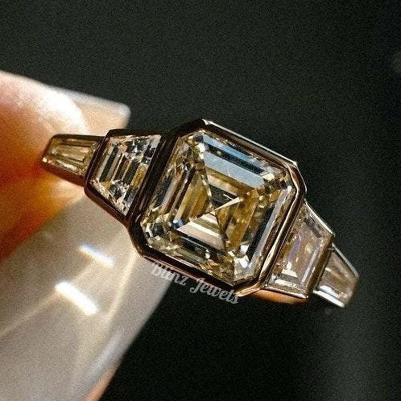 Bezel Set Asher Ring - Etsy