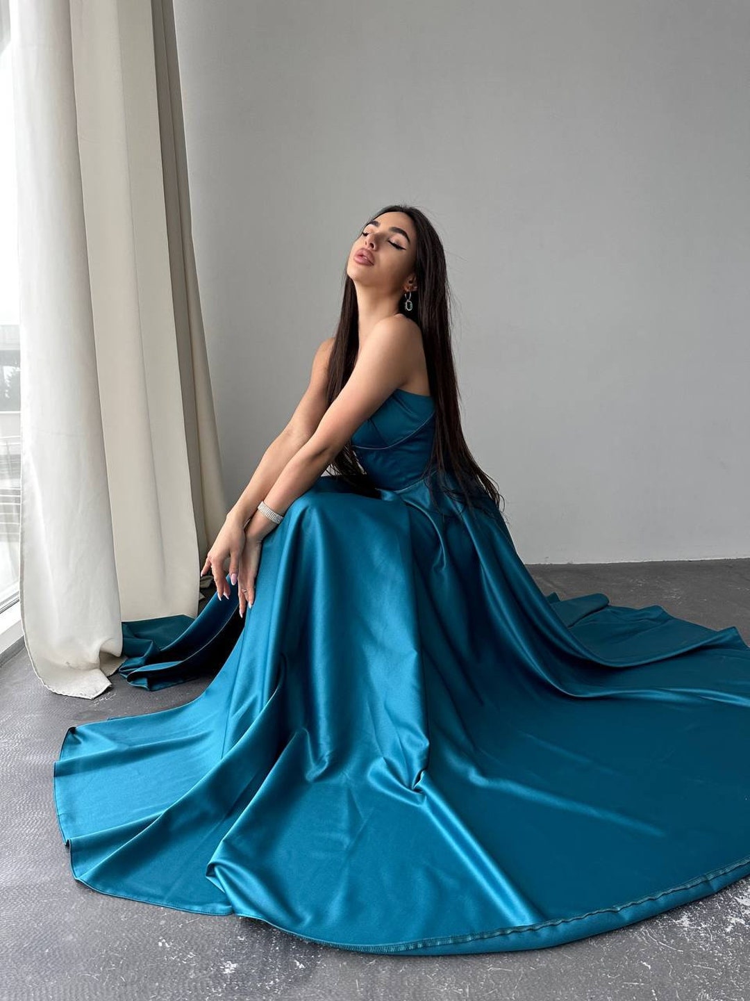 Turquoise Prom Dress, Turquois, Evening Dress, Turquoise Dress With ...